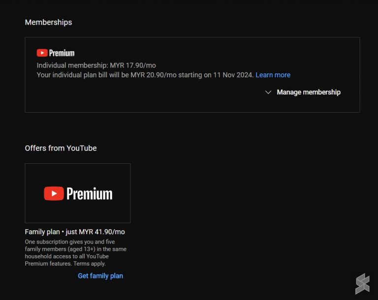 YouTube Premium Malaysia gets price increase, up to RM8 more
