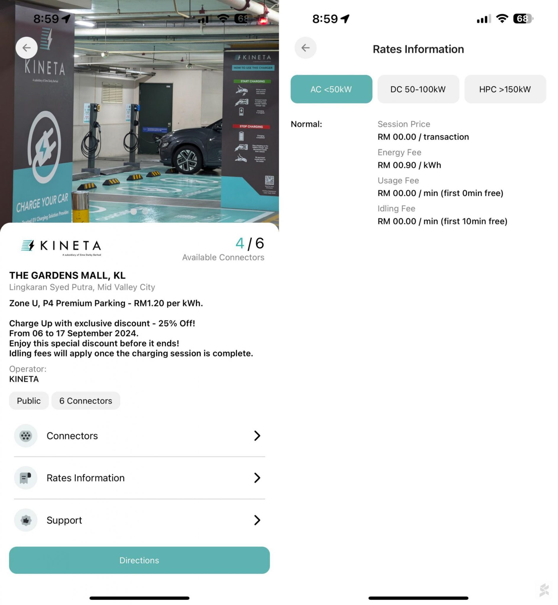 Kineta EV Chargers at The Gardens Mall Premium Carpark