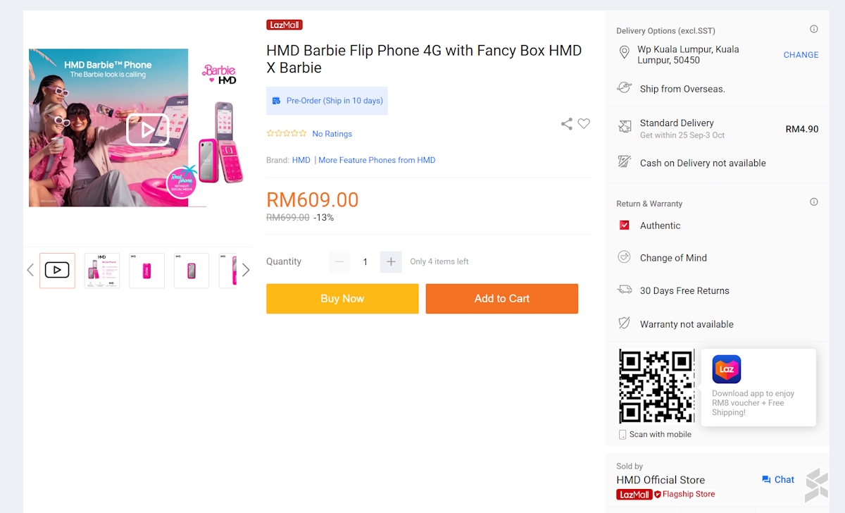 HMD Barbie Phone arrives in Malaysia: A retro flip phone with custom ...