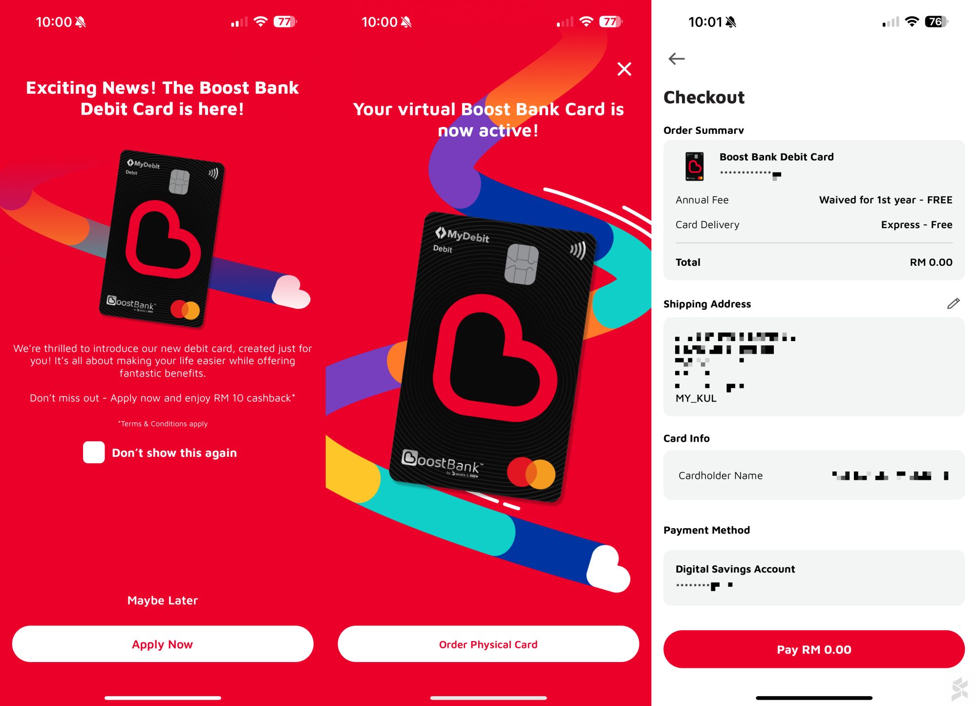 Boost Bank Mastercard Debit Card is now available