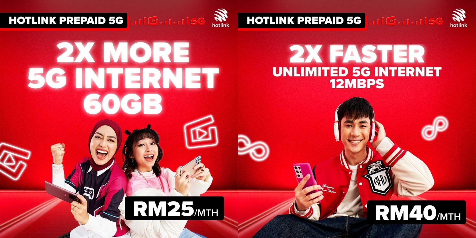 Hotlink Prepaid upgraded with 2x speed and 2x data quota