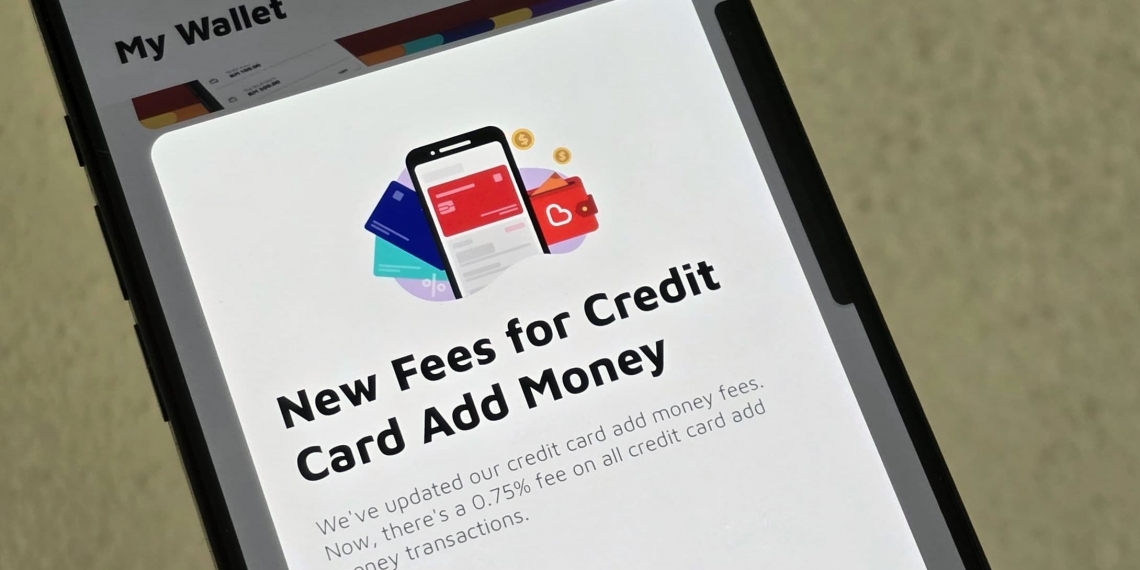 Boost eWallet charge 0.75% fee on all credit card reloads
