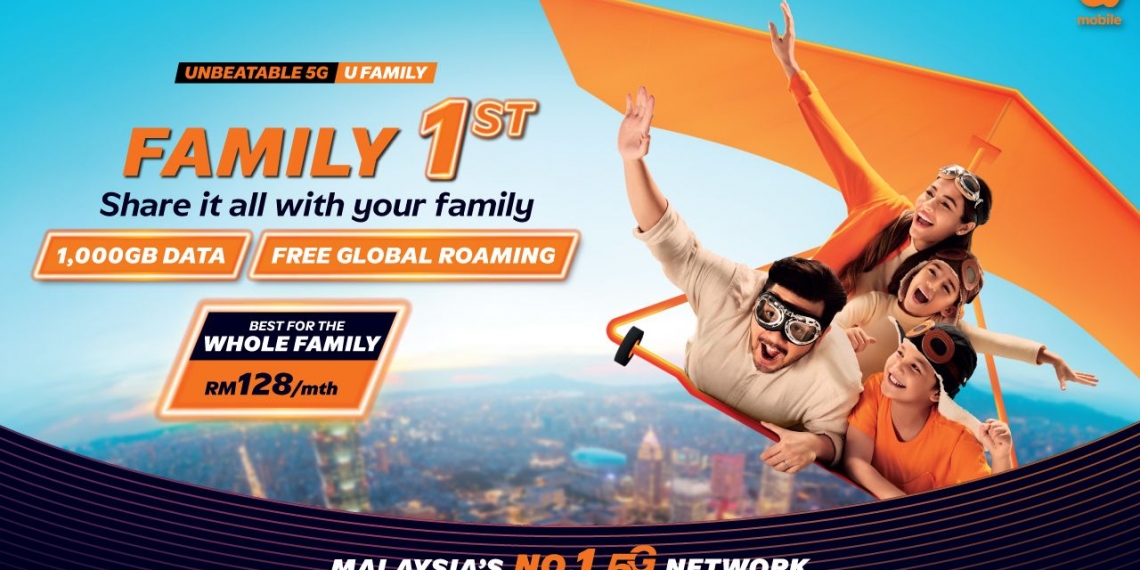 U Mobile U Family 128: 1000GB data with 4 lines for RM128