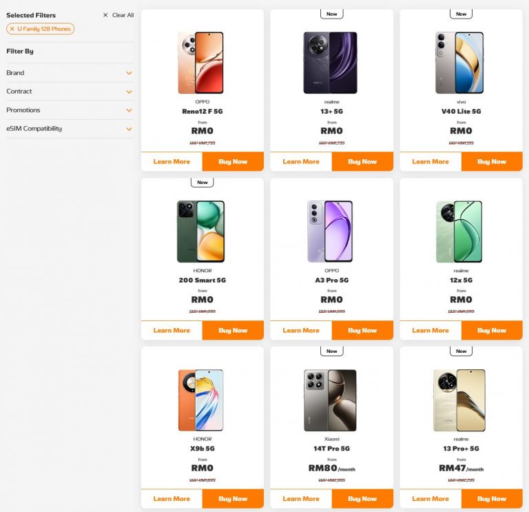 U Mobile U Family 128: 1000GB data with 4 lines for RM128