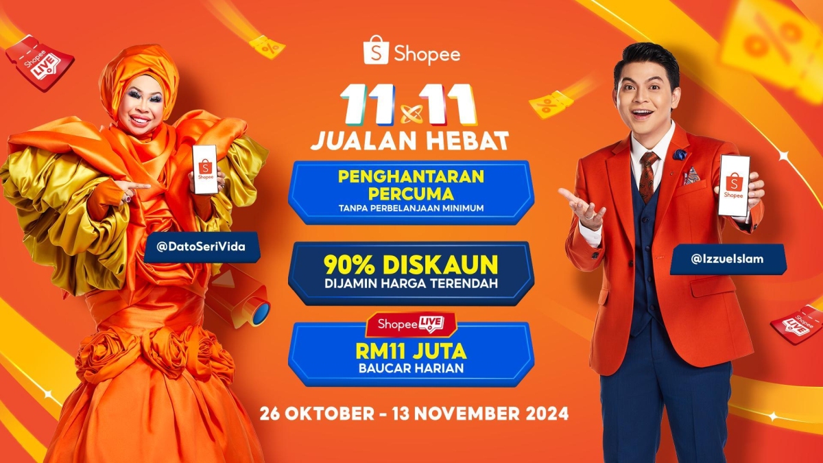 Shopee 11.11 Electronics Sale: Up to 70% Off, 0% Installments & RM50 Vouchers
