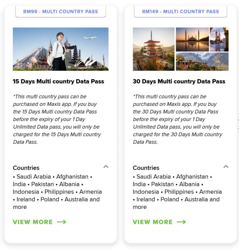 Maxis' multi-country unlimited data roaming passes get a price hike, 30 ...