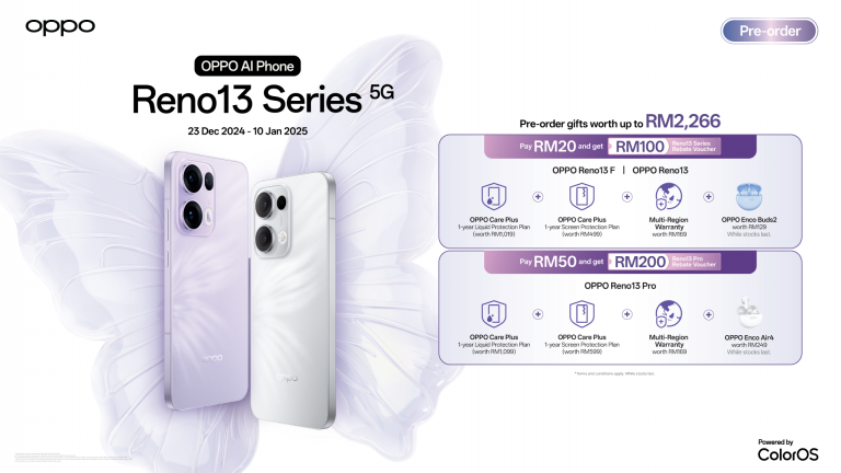Oppo Reno 13 series launched in Malaysia, priced from RM1,399