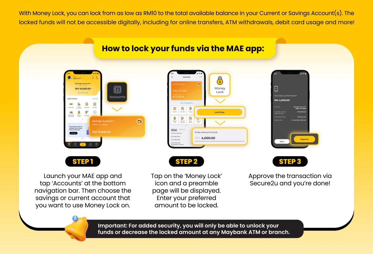 Maybank's Money Lock feature locks your money away from scammers