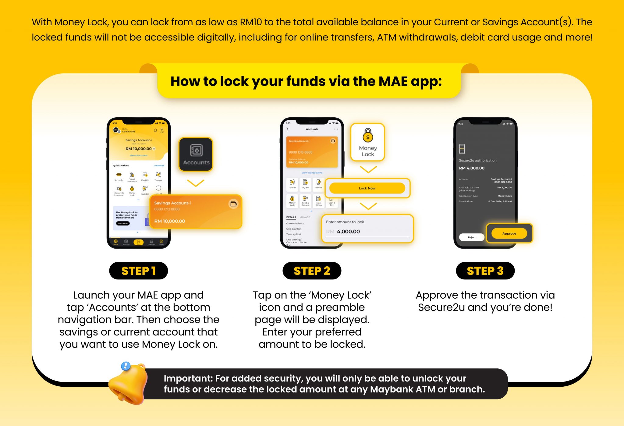 Maybank's Money Lock feature locks your money away from scammers