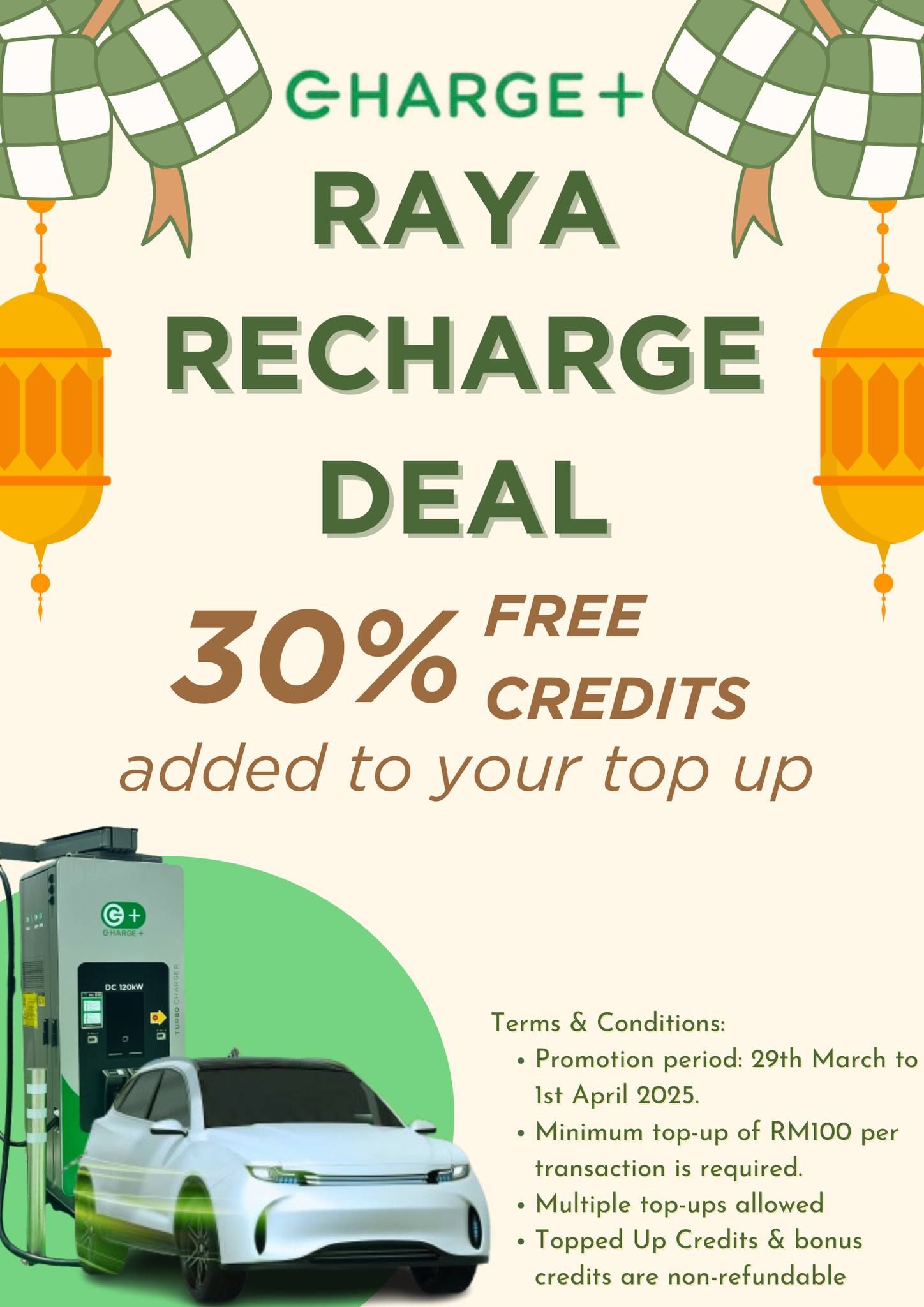 Deal: Charge+ offers 30% free EV charging credits with minimum RM100 ...
