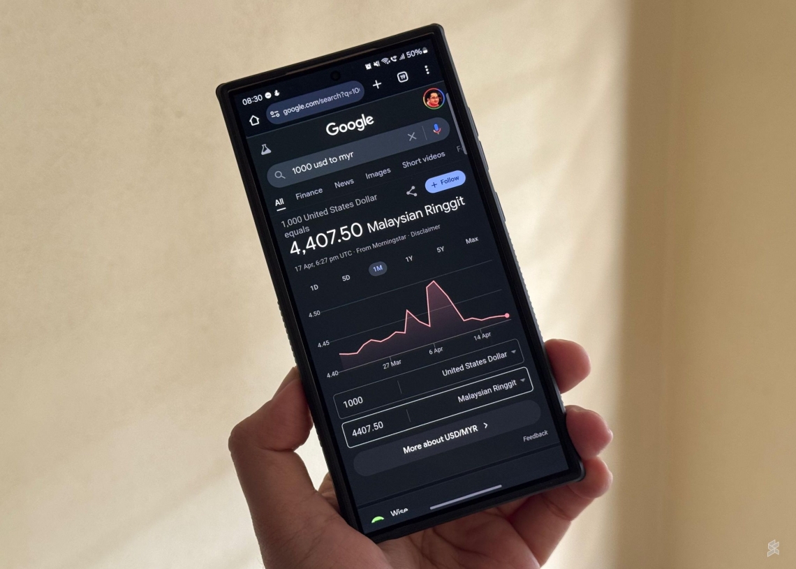 Google currency exchange tool is back for MYR searches