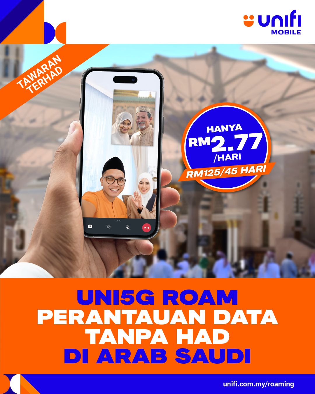 Unifi Mobile offers 45-day "Unlimited" Uni5G Data Roaming in Saudi ...