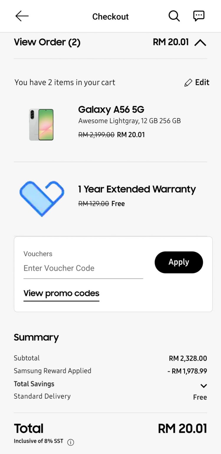 How to Redeem Samsung Rewards Points to Get the Galaxy A56 for Just RM20