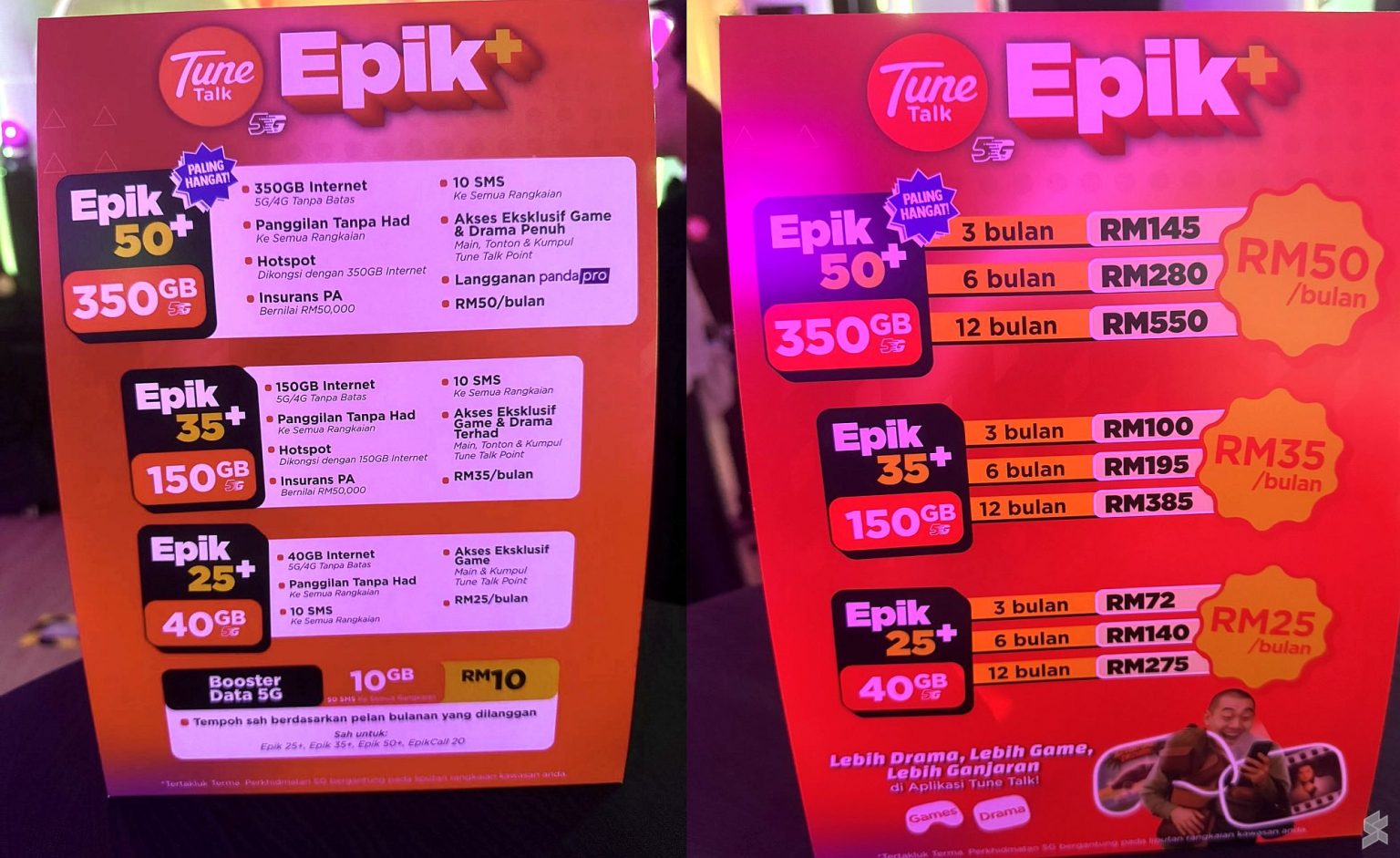 Tune Talk offers in-app drama and gaming content on Epik+ plans, free ...