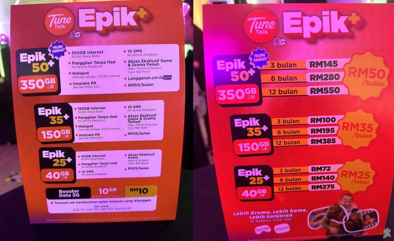 Tune Talk offers in-app drama and gaming content on Epik+ plans, free ...