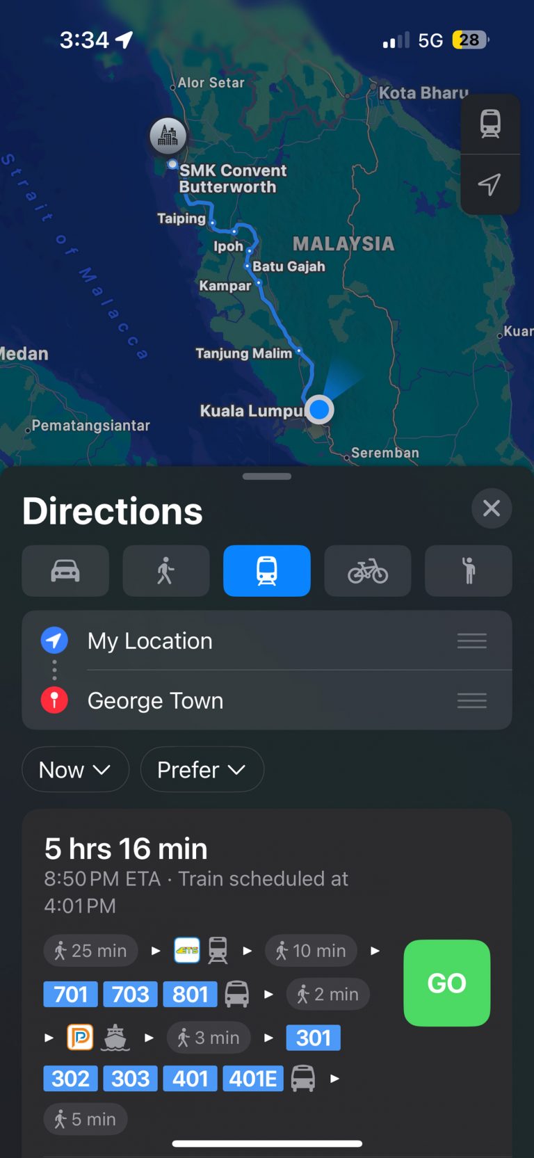 Apple Maps now available with transit directions in Malaysia