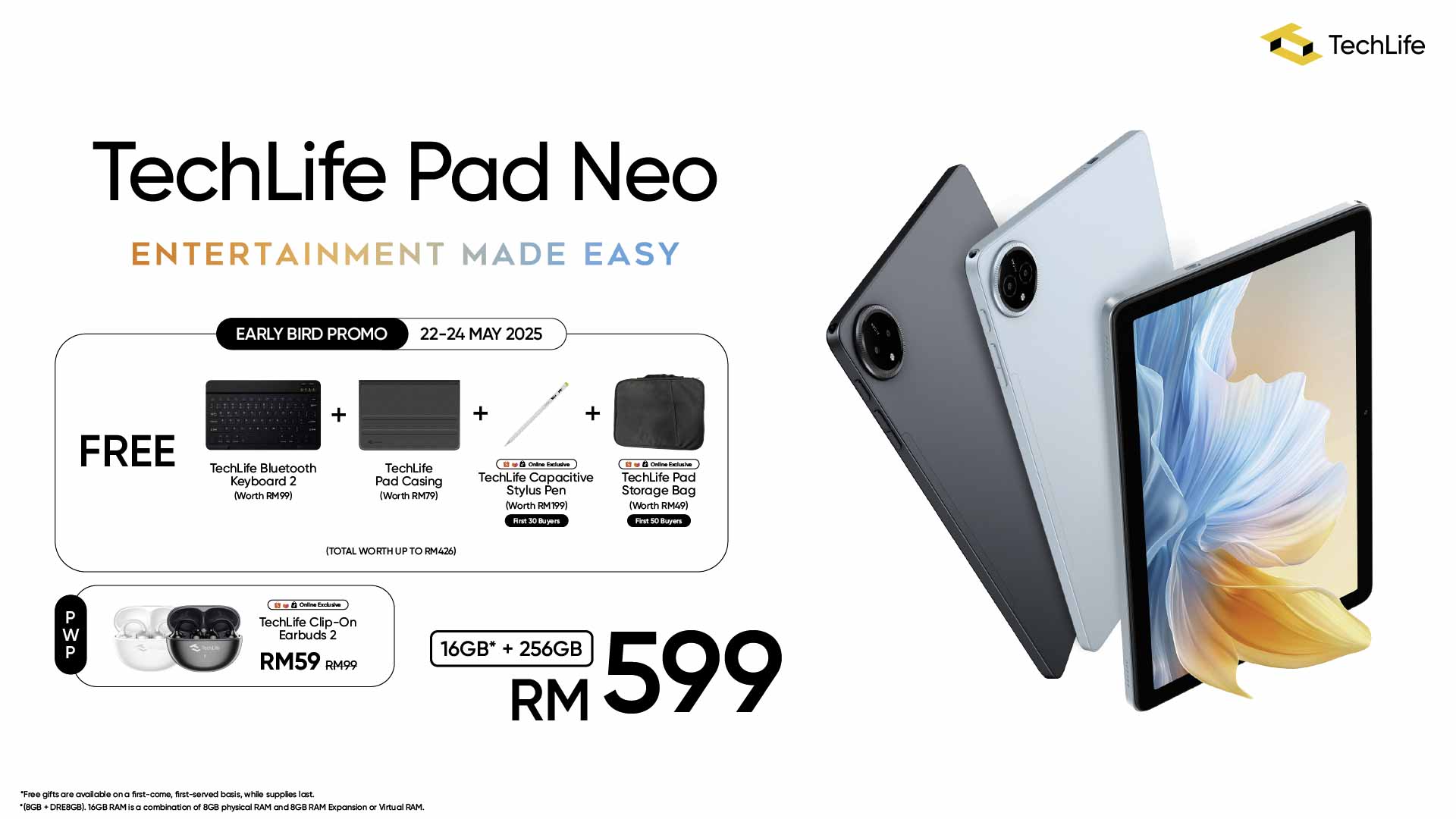 Realme’s TechLife launches Pad Neo tablet in Malaysia, RM599