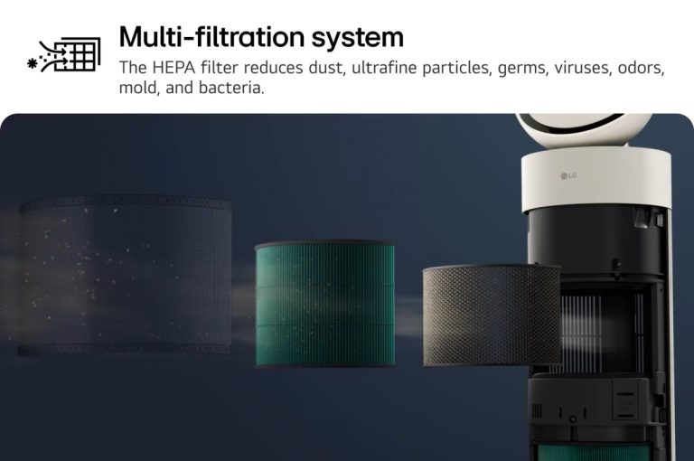 LG PuriCare AeroBooster: 360° Air Purifier with Smart Control and Design