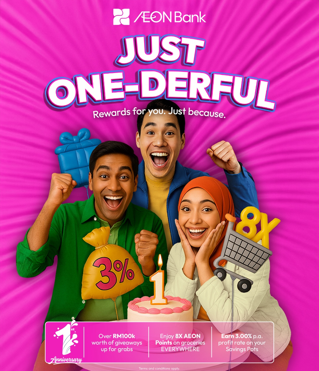 AEON Bank celebrates 1st anniversary with cashback, prizes & new debit card