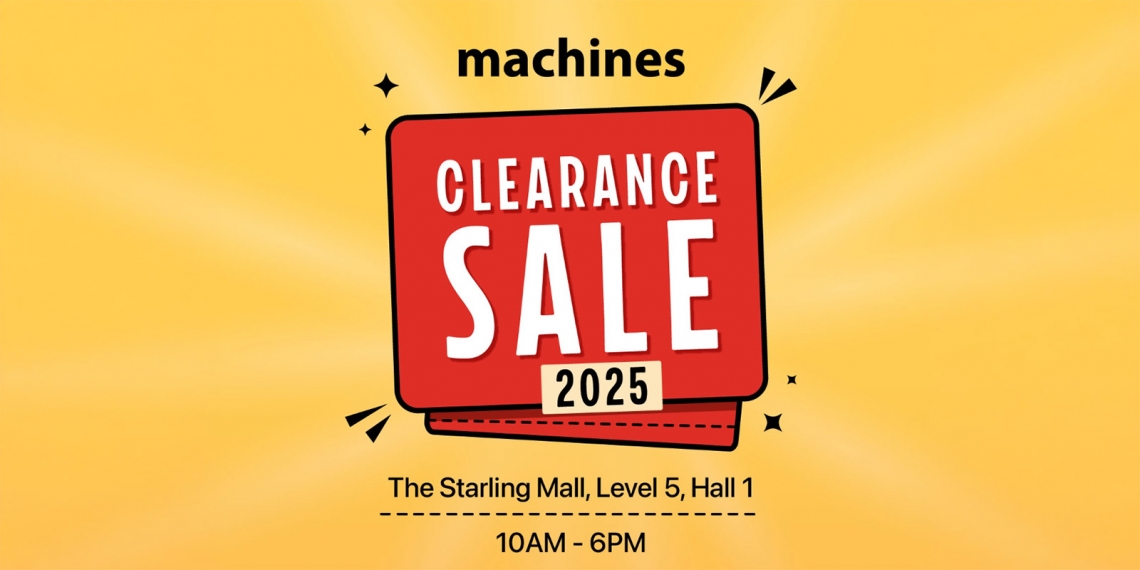 Machines Clearance Sale 2025 happening 13th to 15th June