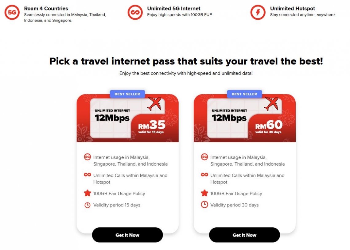 Hotlink Travel SIM offers unlimited 5G in Malaysia, Singapore, Thailand ...