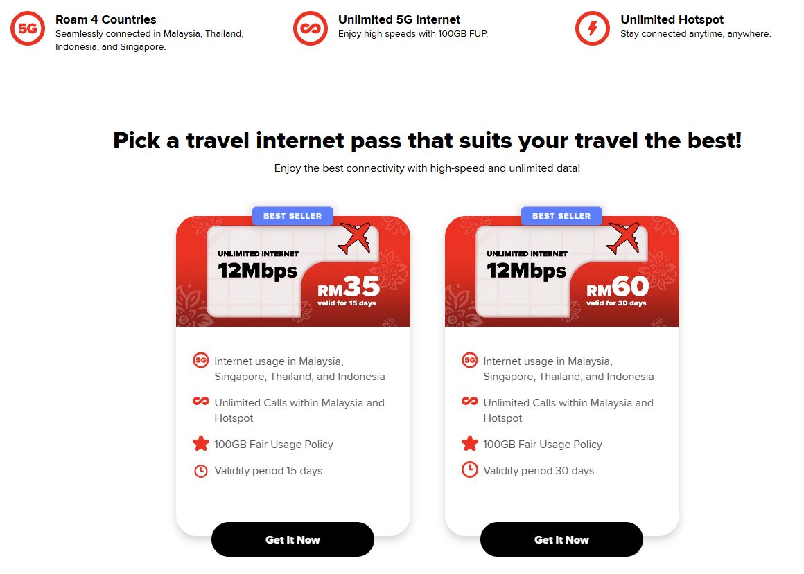Hotlink Travel SIM offers unlimited 5G in Malaysia, Singapore, Thailand ...