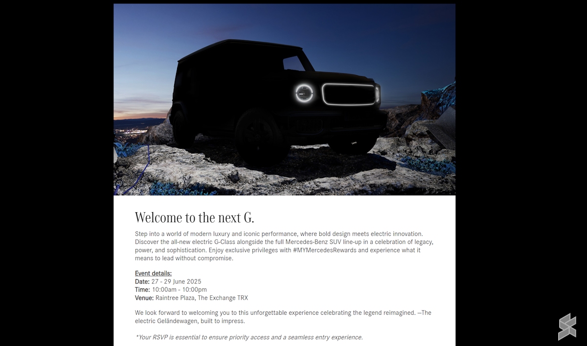 Mercedes-Benz G-Class EV set to launch in Malaysia: Test drive event ...