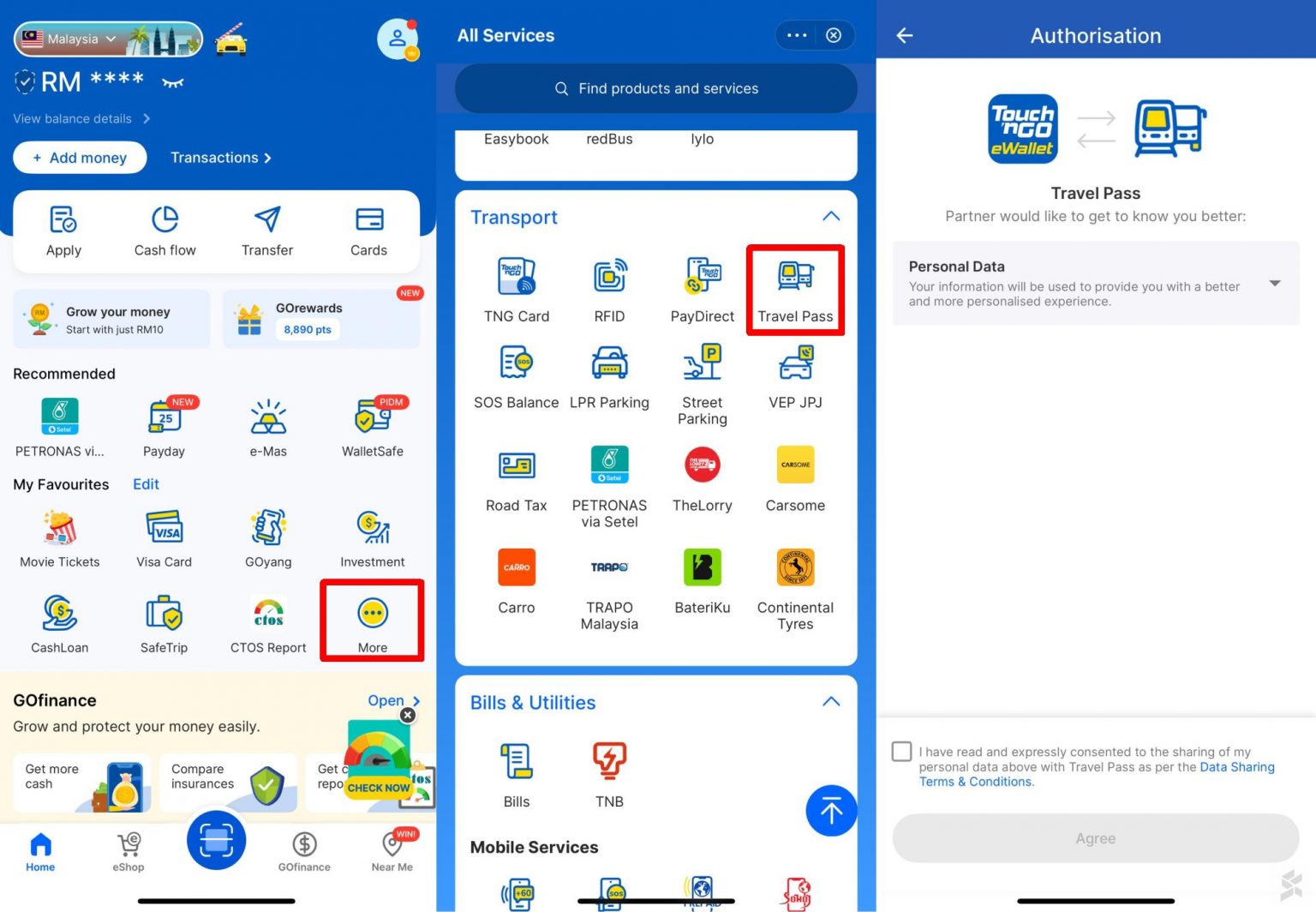 How to: Renew MyRapid KL My50 Travel Pass using TNG eWallet