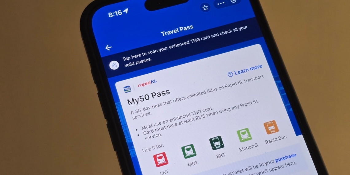How to: Renew MyRapid KL My50 Travel Pass using TNG eWallet