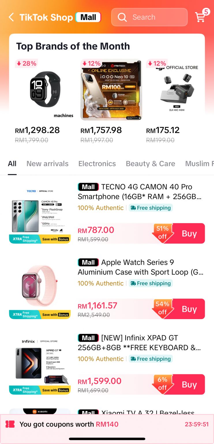 TikTok Shop Mall launches 30-day Free Returns policy