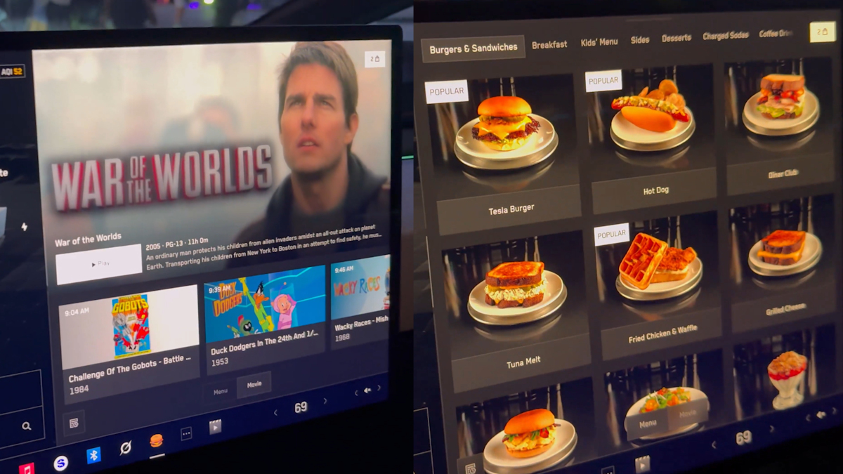 Tesla Diner now opens: Order food, watch movies from your Tesla while ...