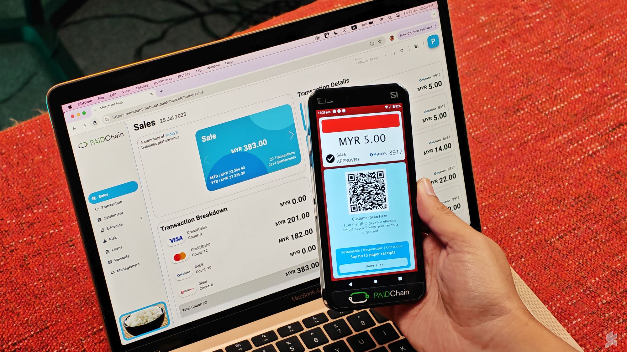 This POS accepts DuitNow QR and credit cards, and issues e-Invoice ...