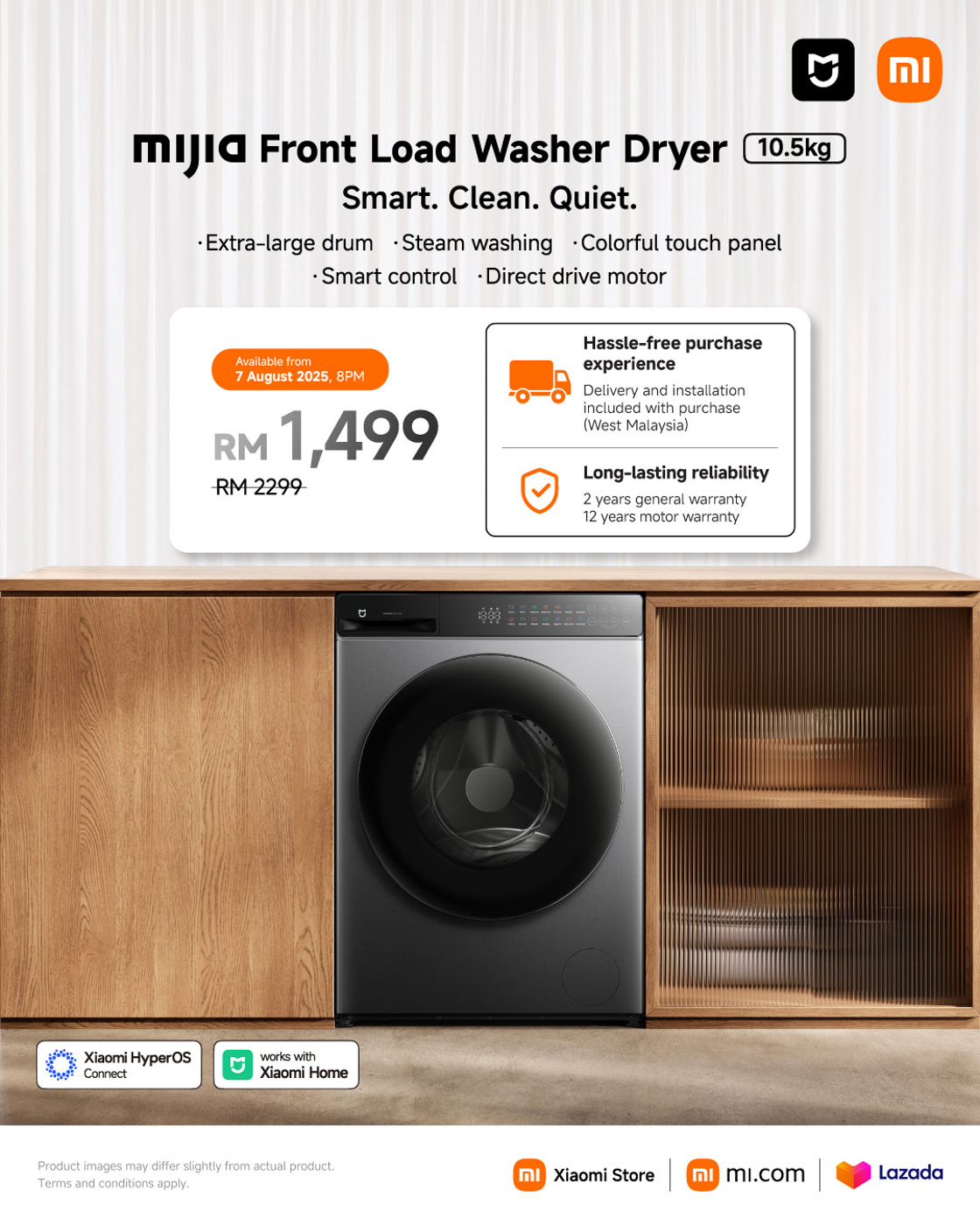 Xiaomi Mijia Front Load Washer Dryer launched in Malaysia