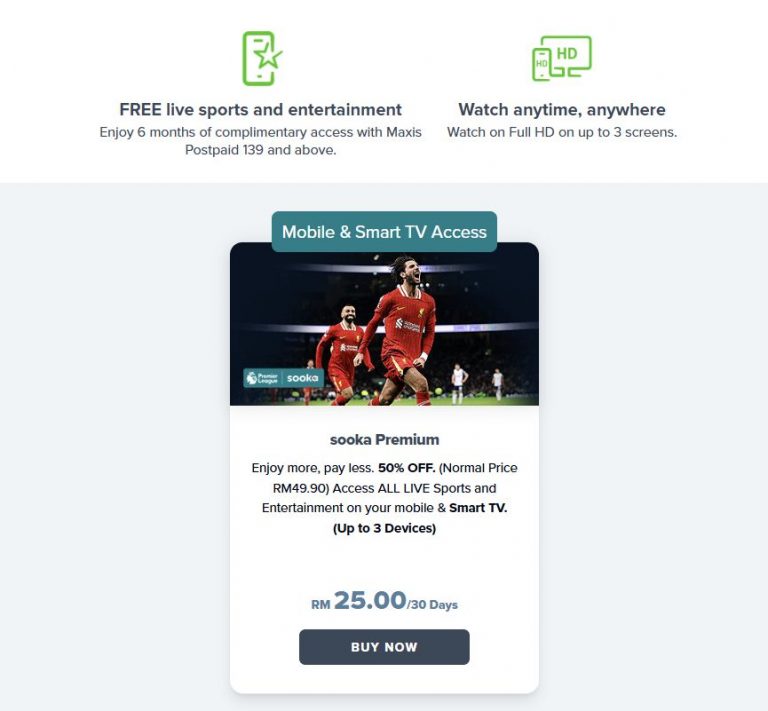 Maxis offers free Sooka Premium for Postpaid 139, 169 and 199 customers ...