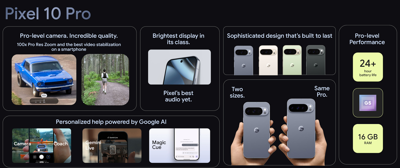 Pixel 10 Pro and Pro XL: Google’s flagship phones get new chip ...