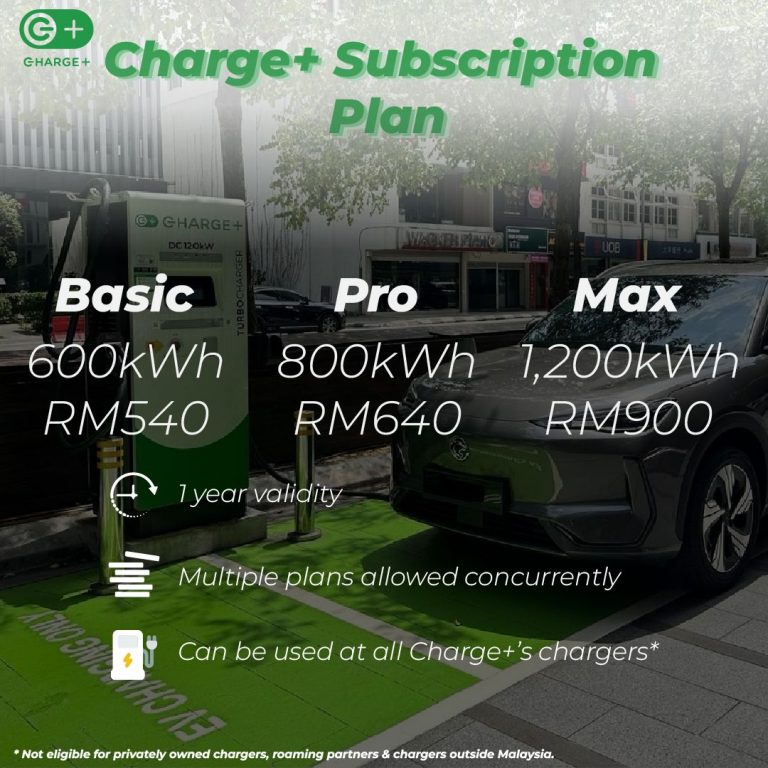 Charge+ introduces EV charging subscription plans, priced from RM540 ...
