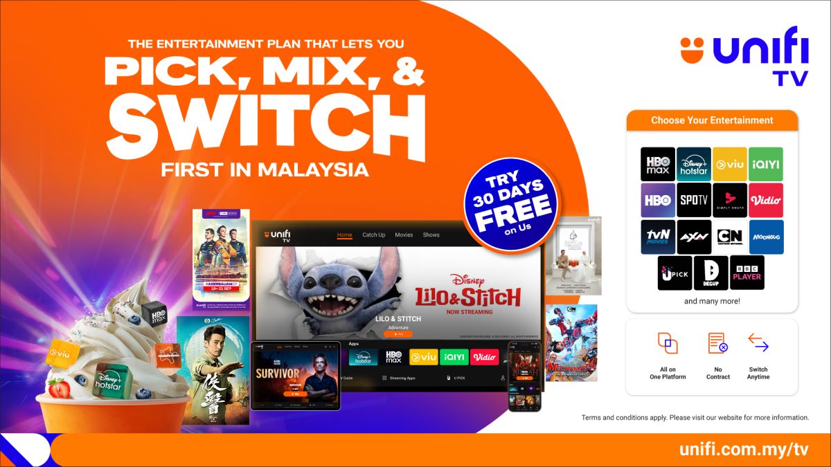 The all-new Unifi TV is open to everyone: Pay only for the channels and apps you want