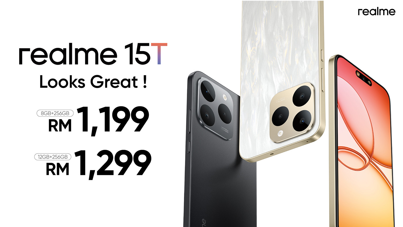 Realme 15T launched in Malaysia, priced from RM1,199