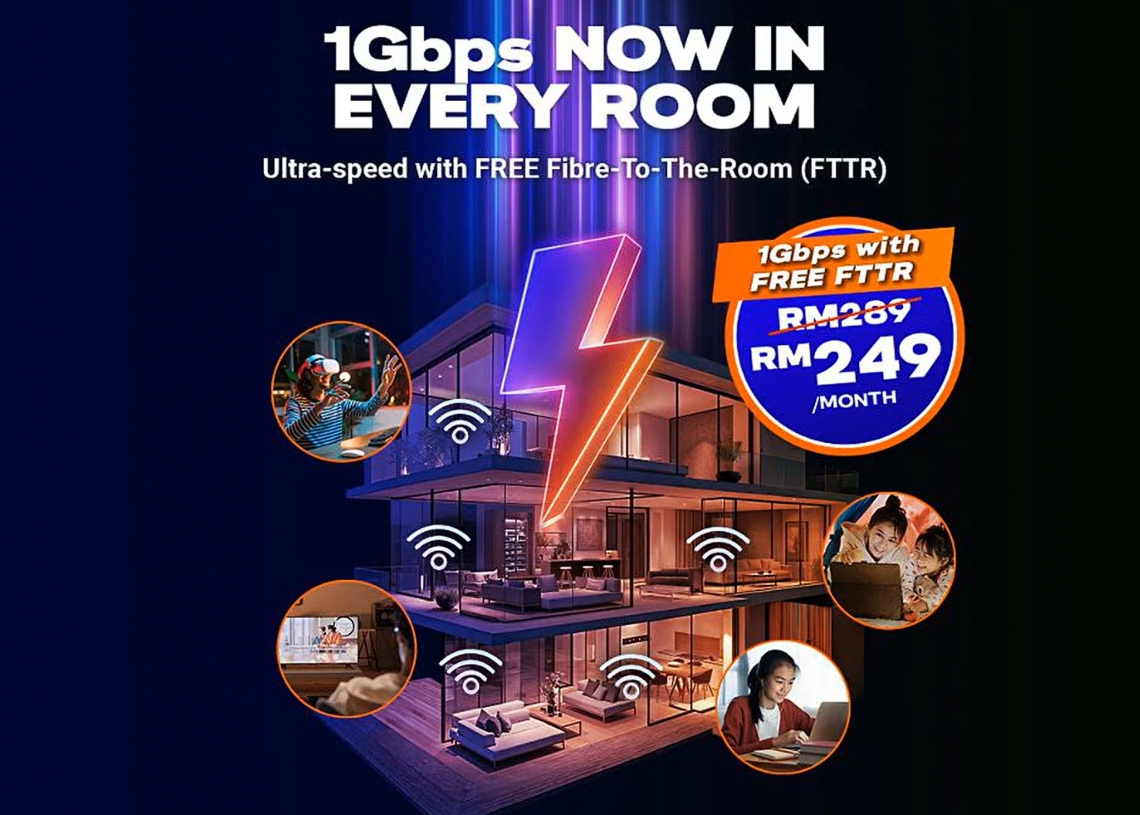 TM Unifi 1Gbps fibre with free FTTR, from RM249/month