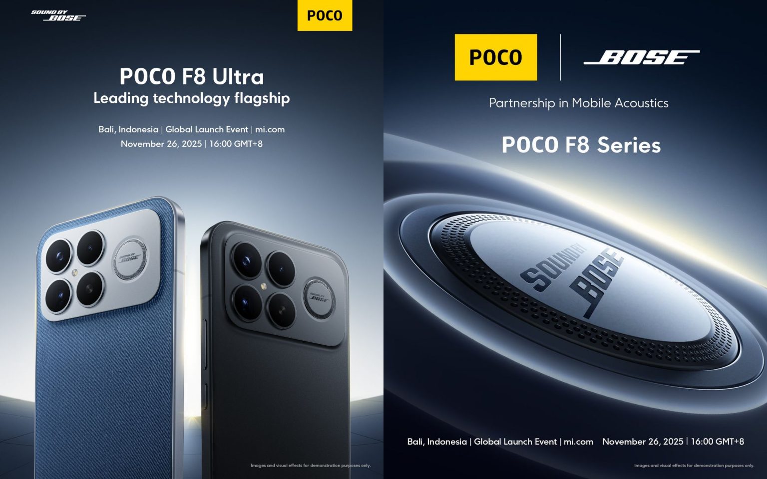 Poco F8 series with Bose Sound to launch on 26 November