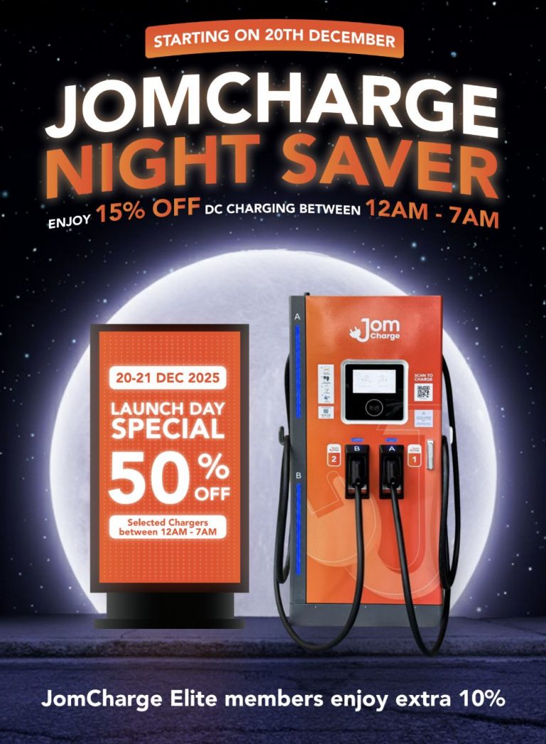 JomCharge Night Saver: Cheaper off-peak DC charging between 12am to 7am ...
