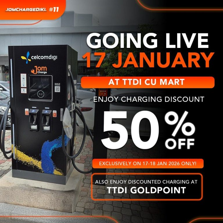 JomCharge x DBKL EV Chargers at TTDI CU Mart