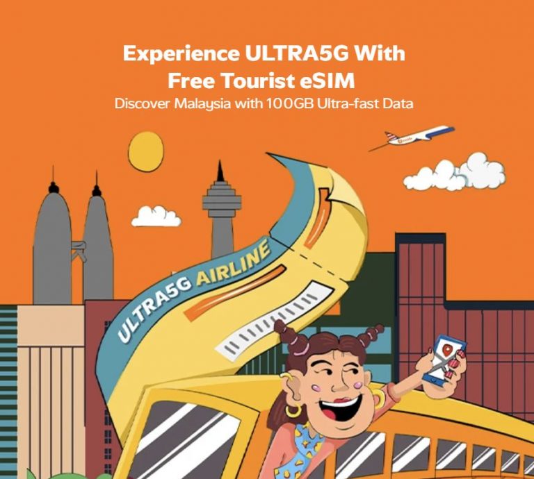U Mobile ULTRA5G Tourist eSIM: Free 100GB data for 24hrs