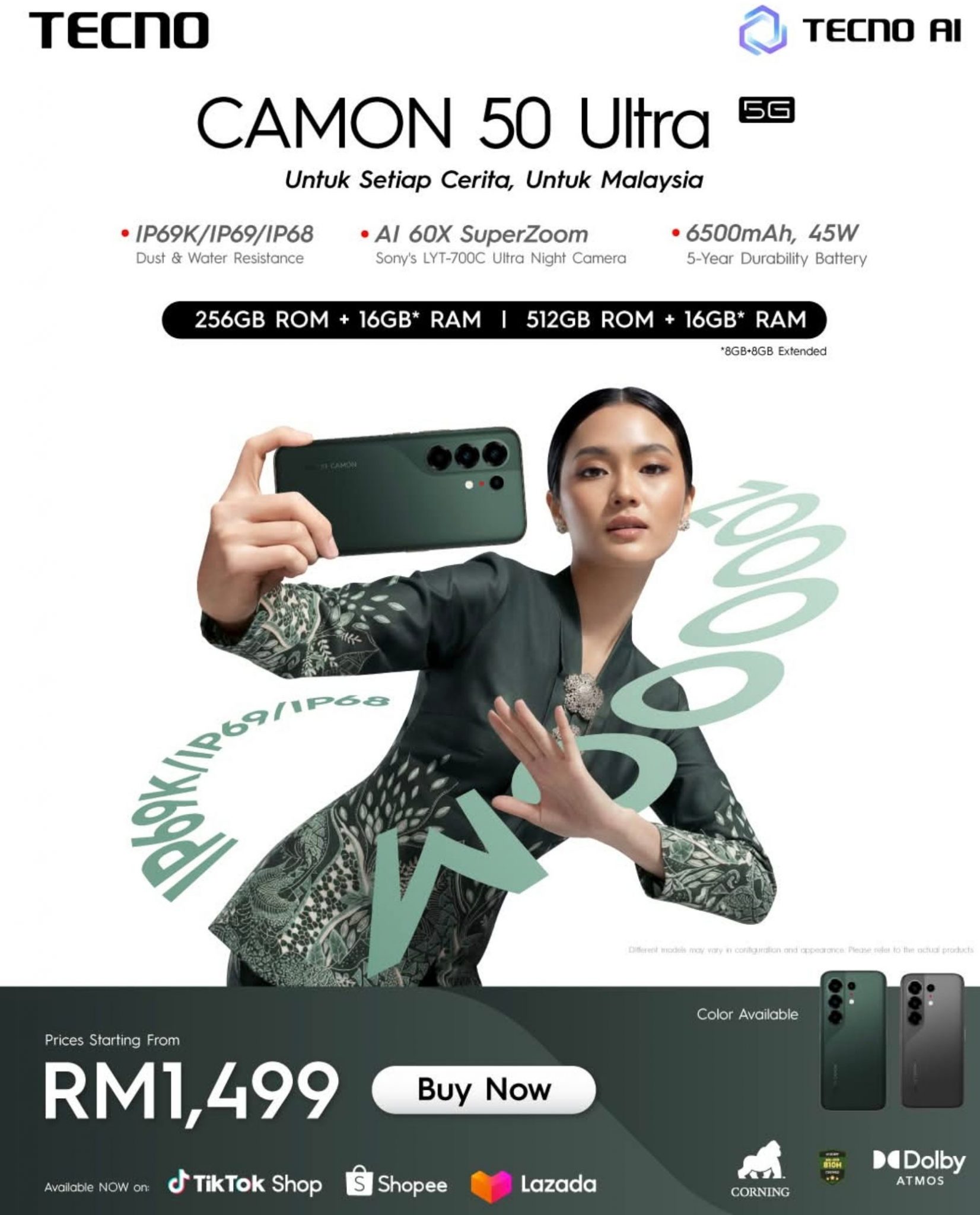 Tecno Camon 50 Ultra goes official in Malaysia, priced from RM1,499