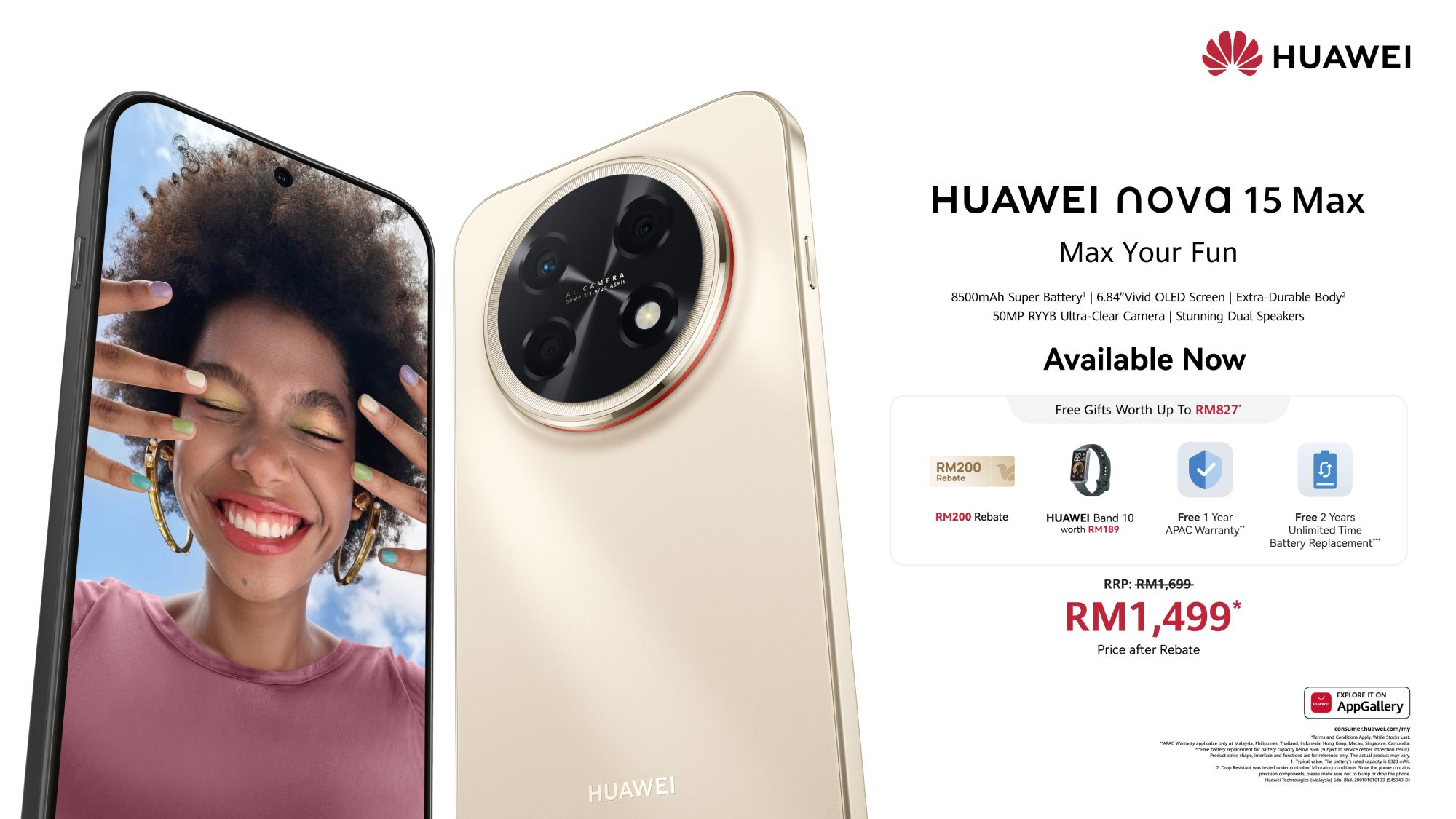 HUAWEI Nova 15 Max launched in Malaysia with 8,500mAh battery, now ...