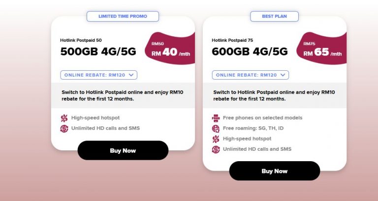 Hotlink Postpaid offers 500GB data with uncapped 5G speed for RM40 ...